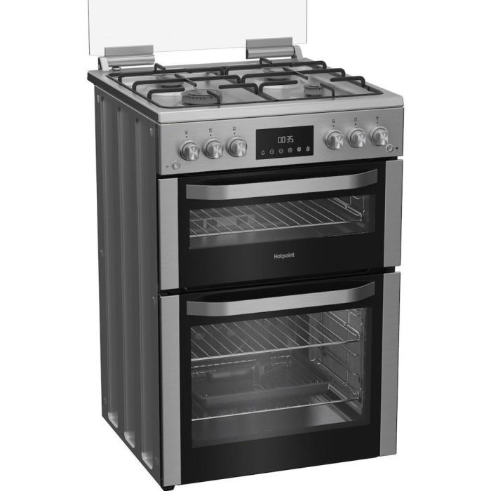 Hotpoint HDG6GDCX Gas Double Cooker 60cm Stainless Steel – Carters Direct